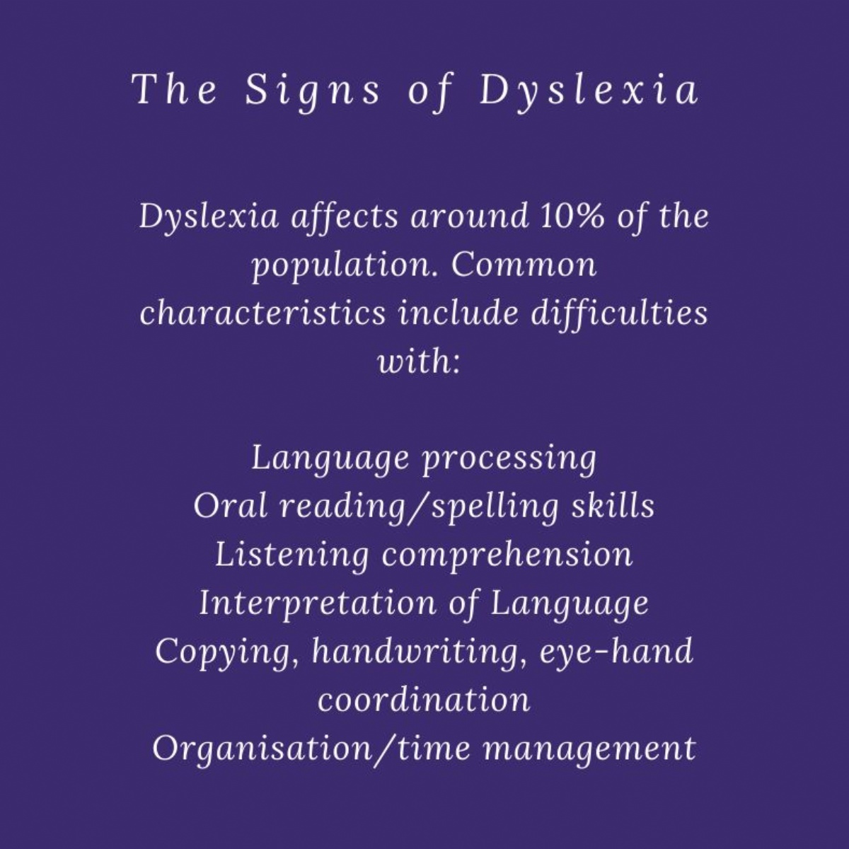 Exceptional Academics - The signs of dyslexia